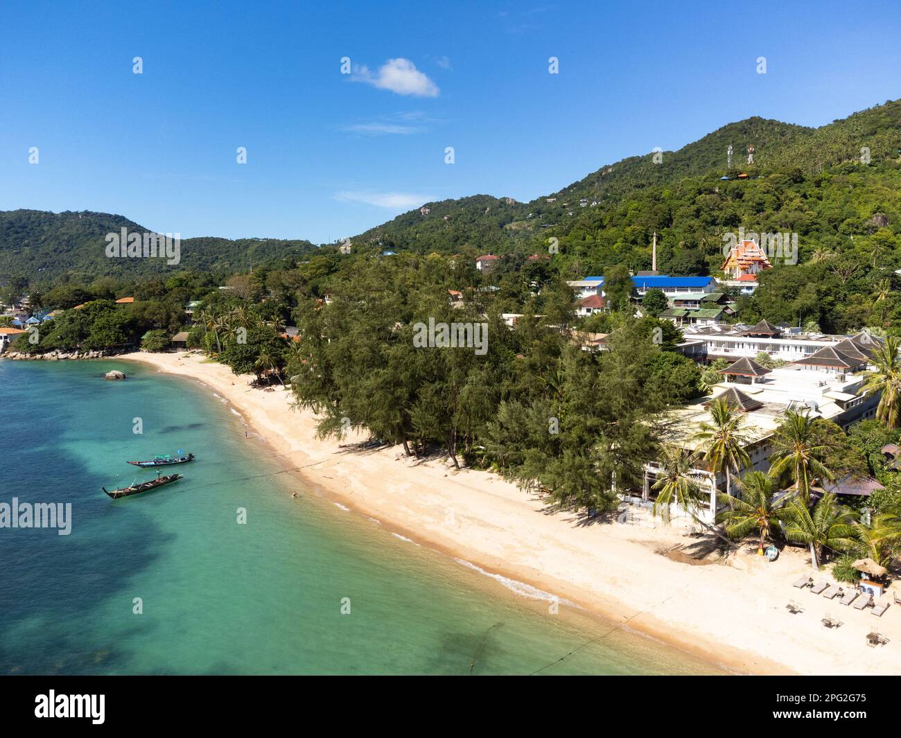 Ko Tao, Thailand: Aerial view of the Ko Tao island in the Gulf of ...