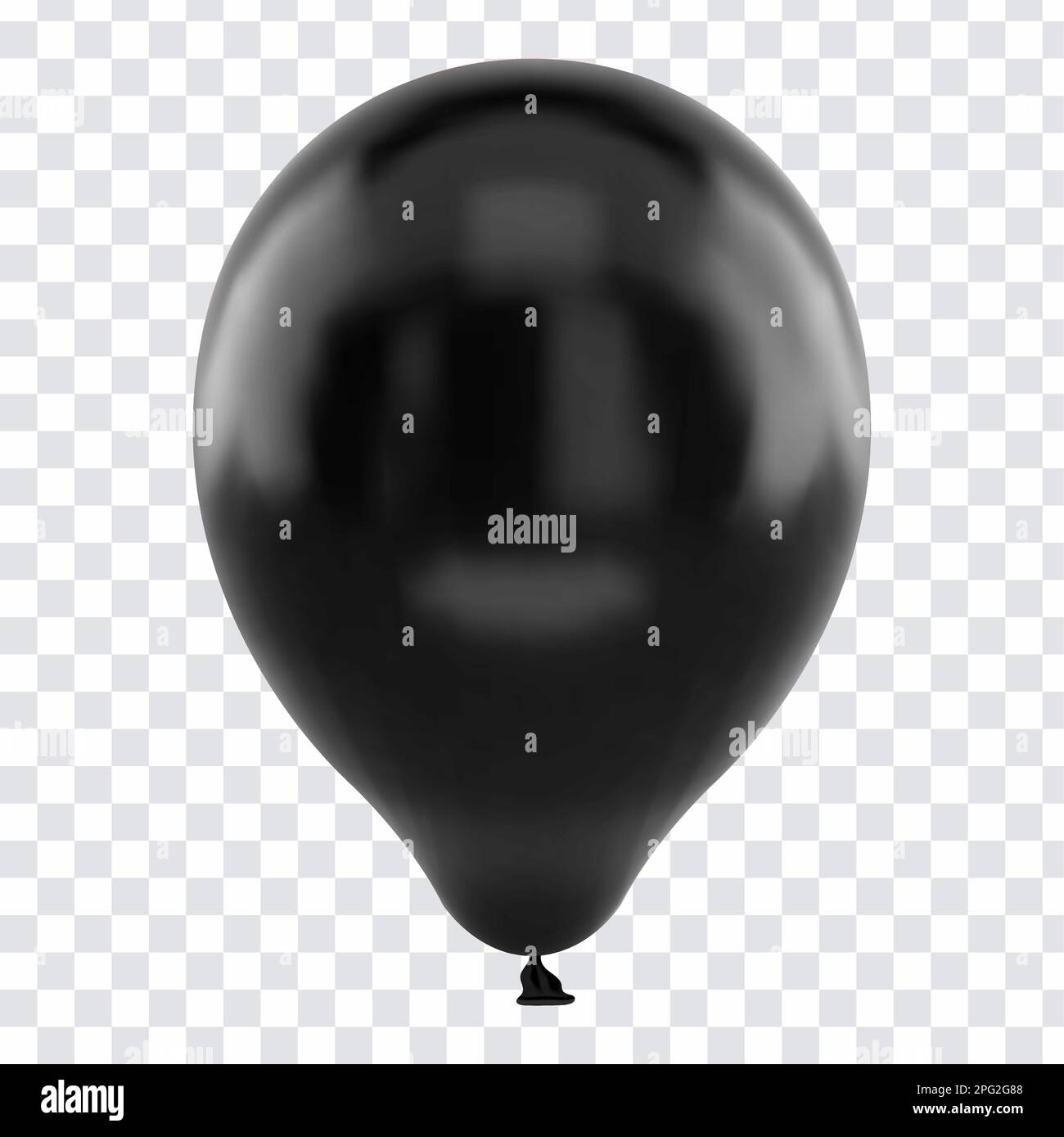 3d rendering. a Big black balloon isolated on white background with ...