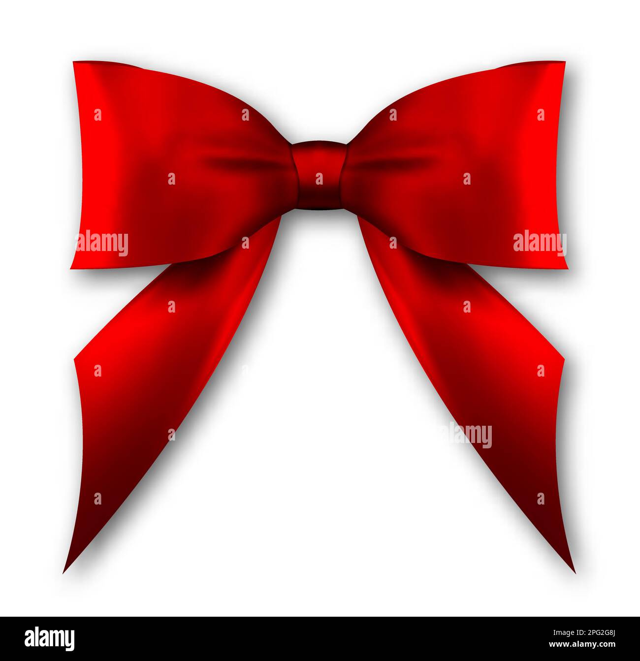 Realistic red bow isolated on white background Stock Vector Image & Art ...