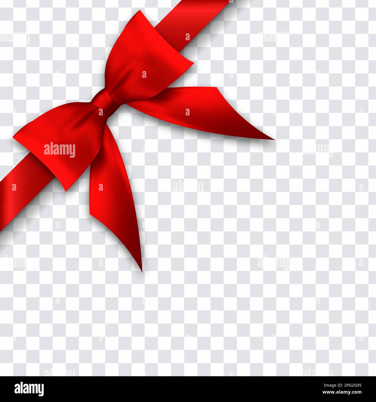 Red Ribbon Vector Corner