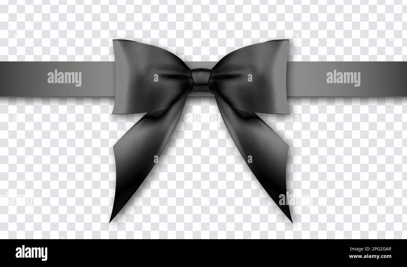 Black Satin Ribbon Clip Art