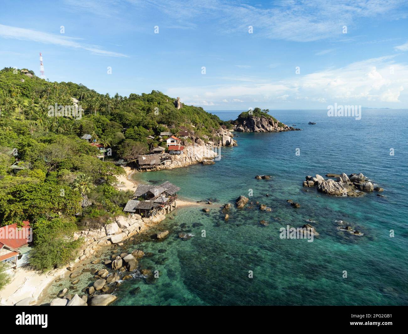 Ko Tao, Thailand: Aerial view of the Ko Tao island in the Gulf of ...
