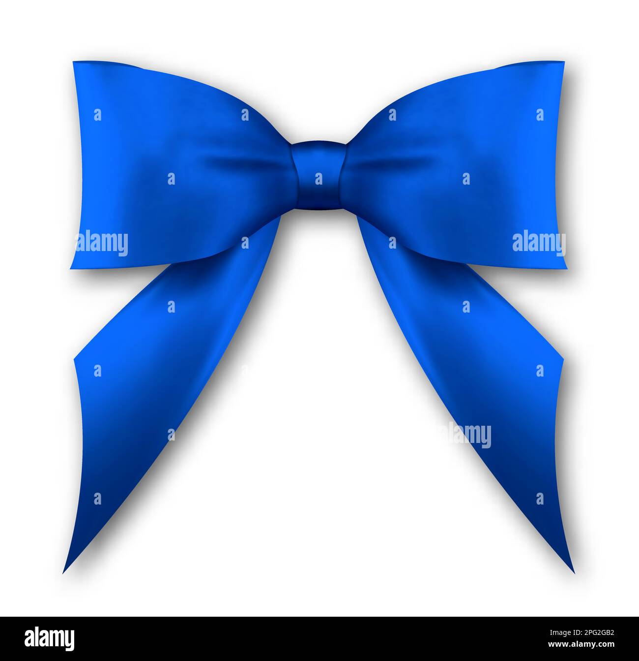 Realistic blue bow isolated on white background Stock Vector Image ...