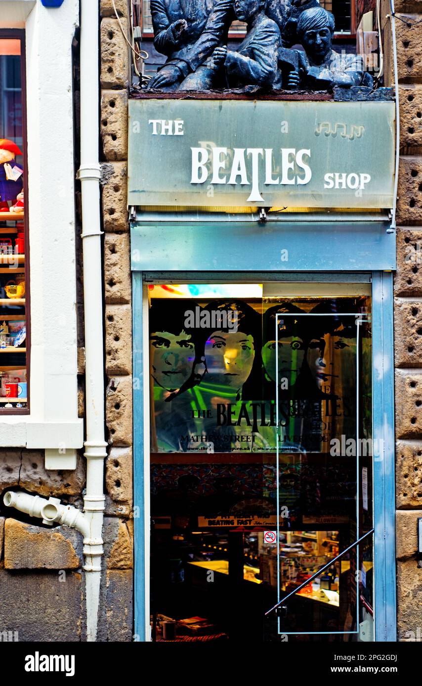 The Beatles Shop, Mathew Street, Liverpool, England Stock Photo - Alamy