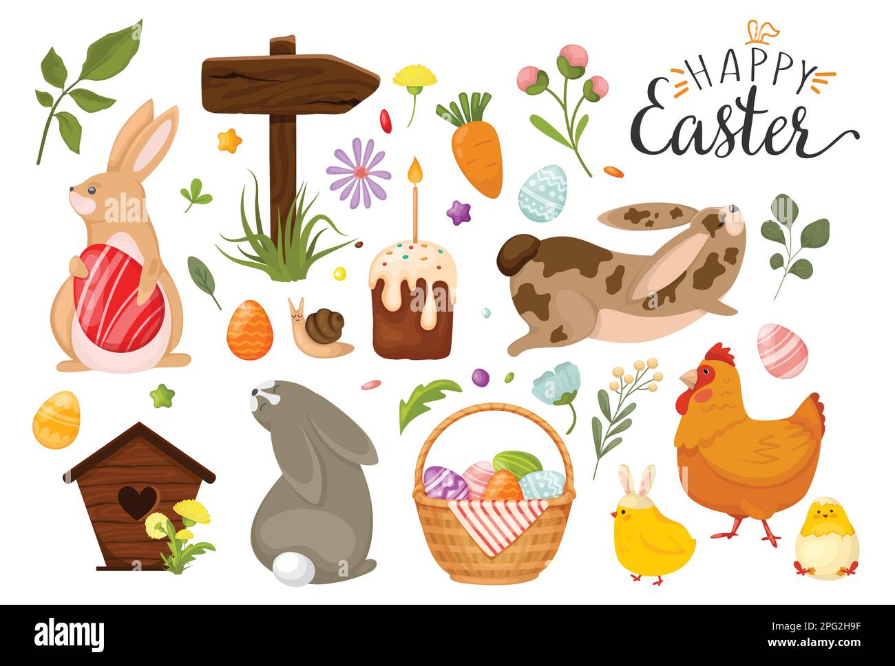 Set of Easter elements Eggs Stock Vector Image & Art - Alamy