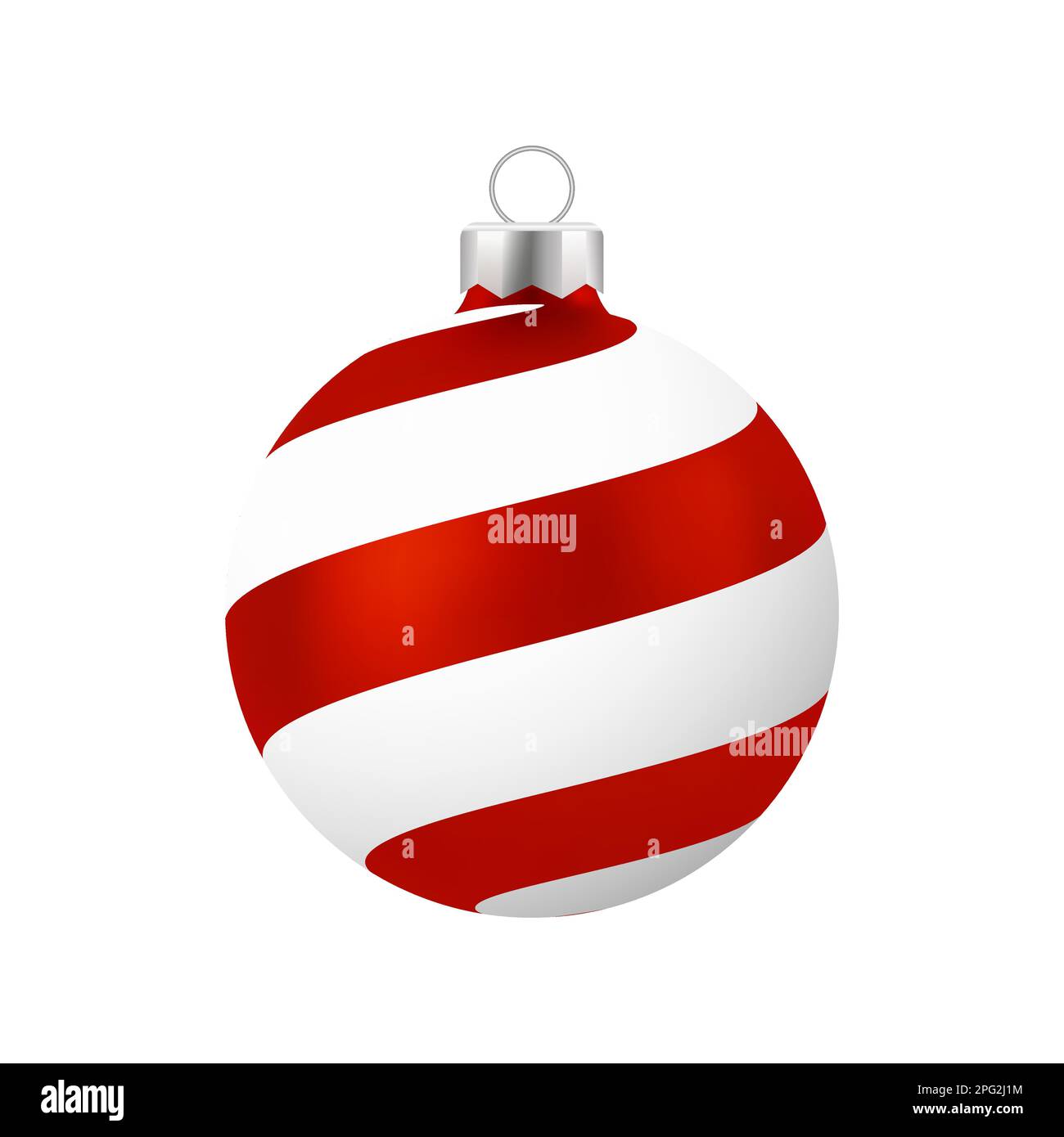 Red Christmas Ball with white ornament. Vector Stock Vector Image & Art ...