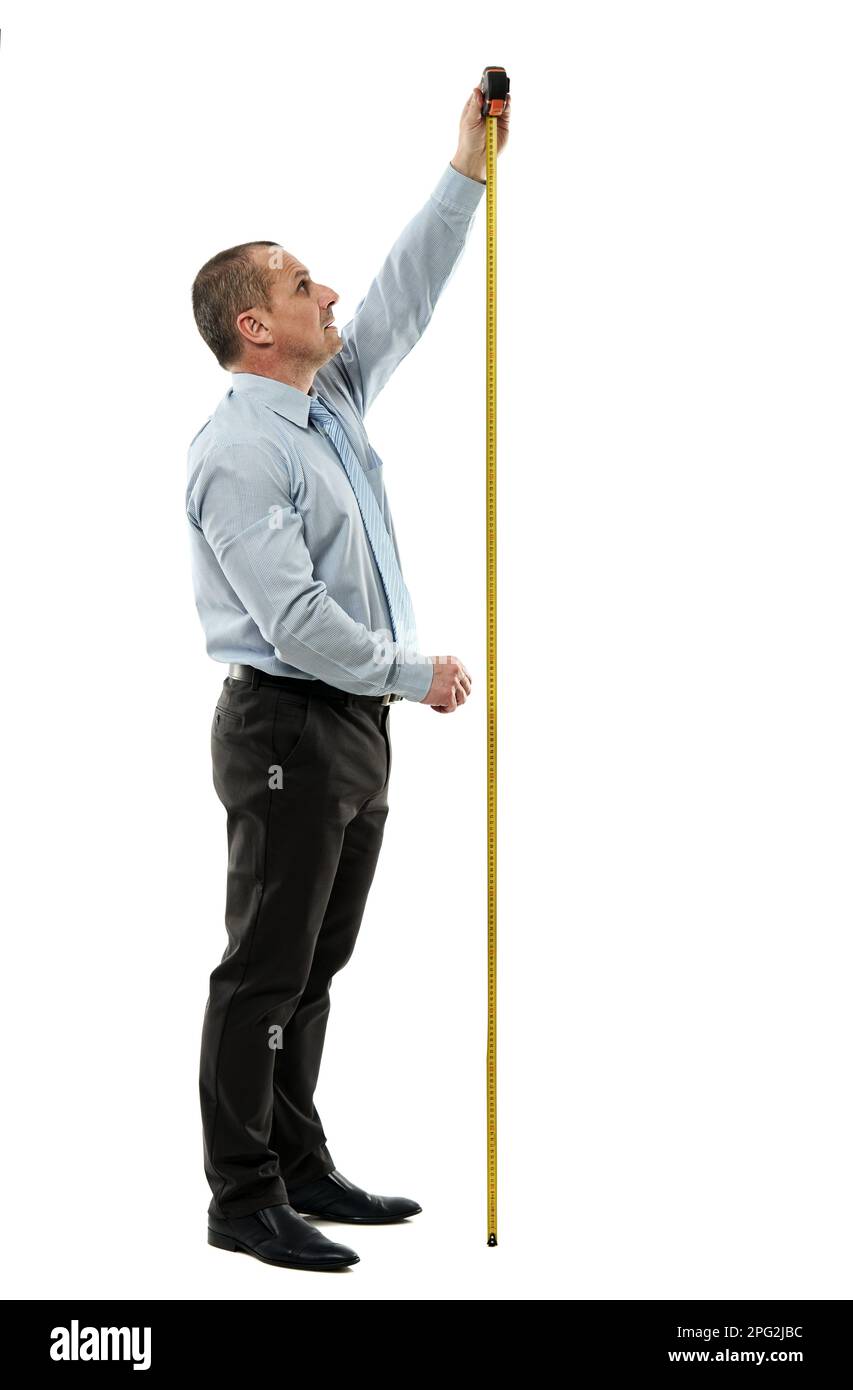 Man height measuring height not child Cut Out Stock Images & Pictures ...