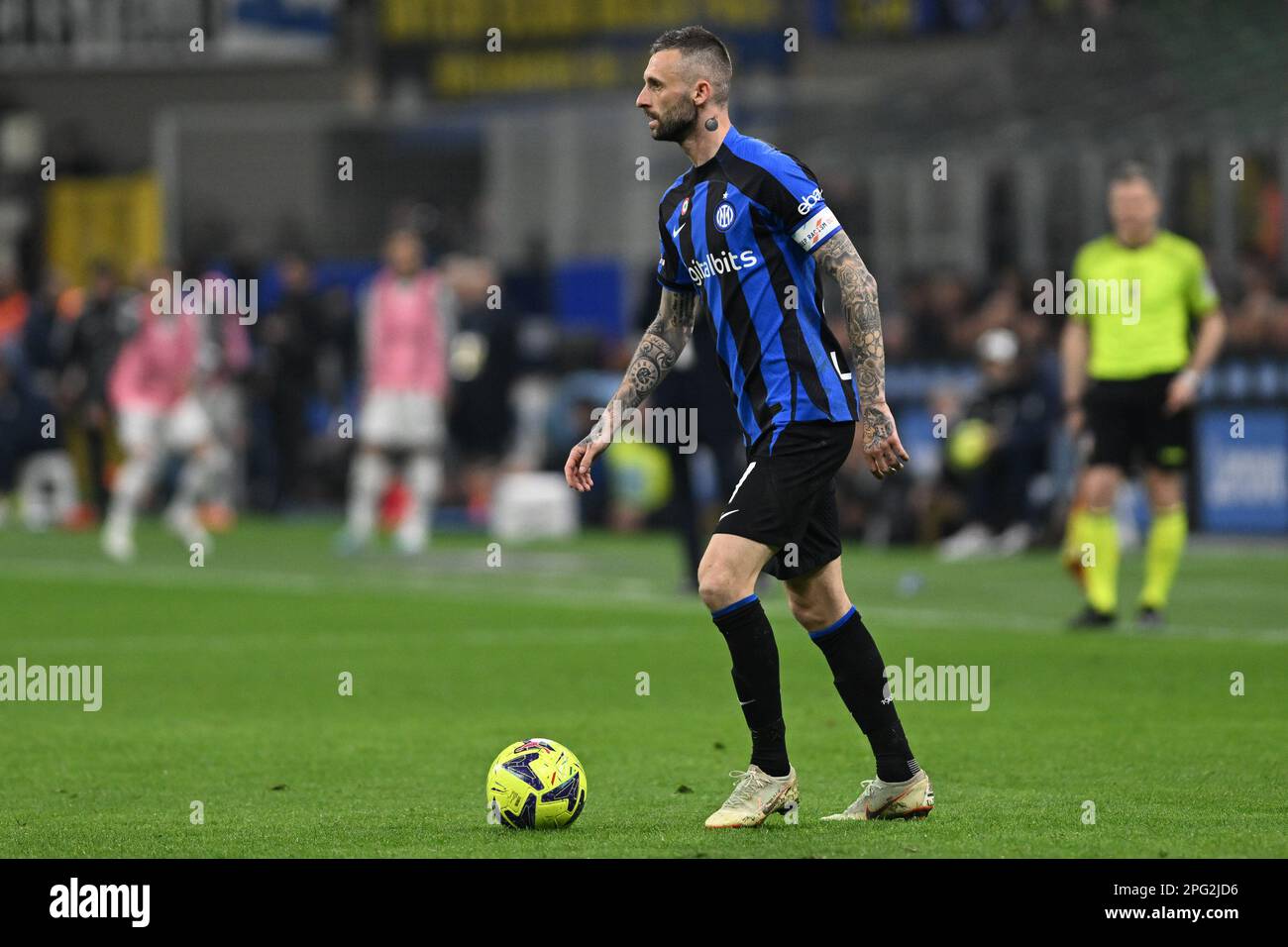 Milan, Italy. 19th March, 2023. Marcelo Brozovic of Inter Fc during the ...