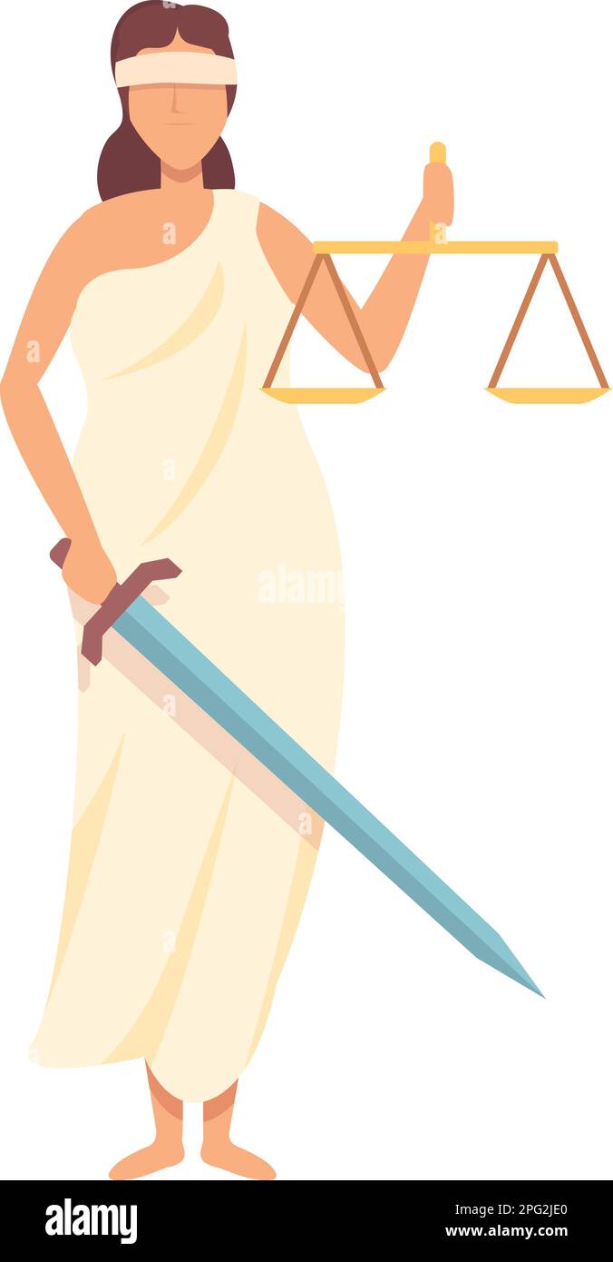 Woman of justice icon cartoon vector. Greek god. Ares legend Stock ...