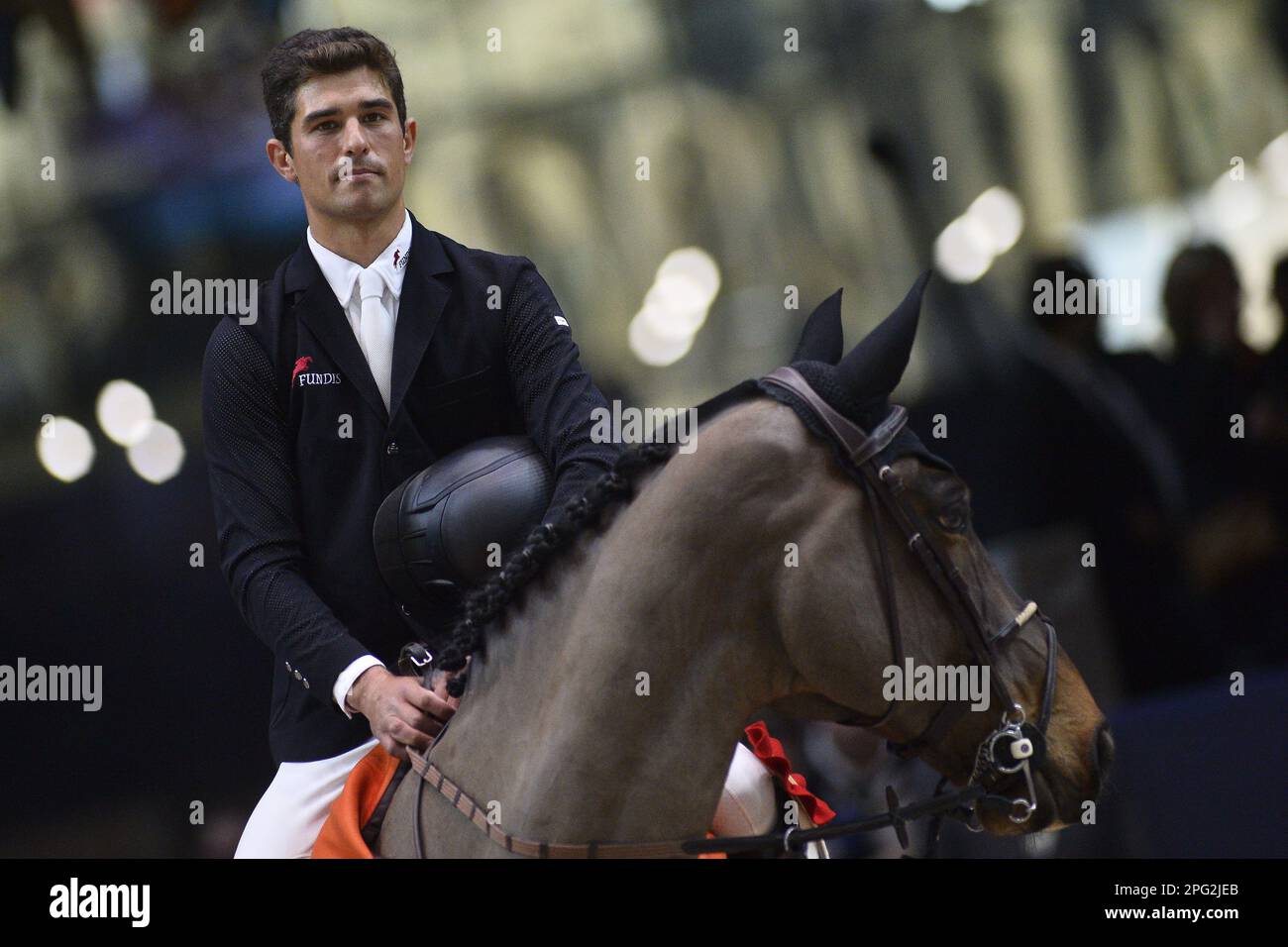 Victor Bettendorf (LUX) riding Mr. Tac during the Saut Hermes 2023 ...