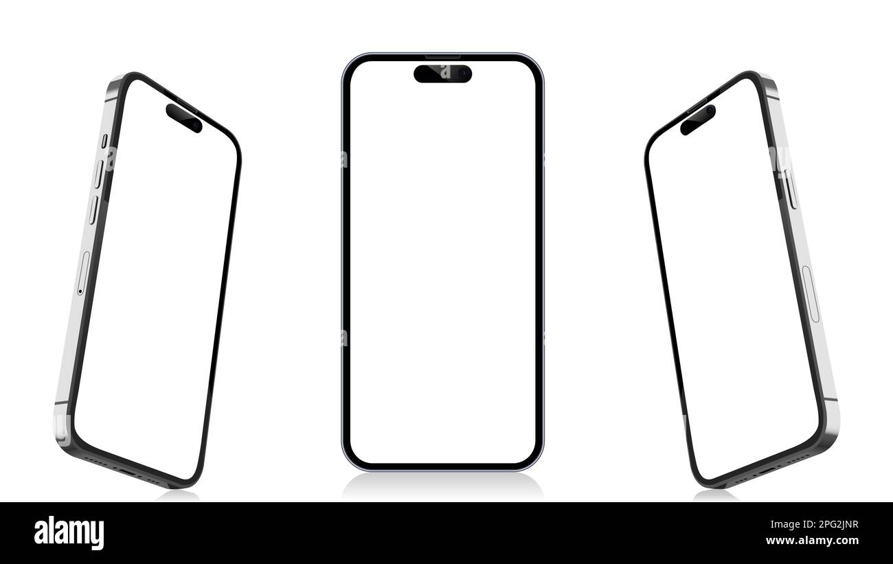 Realistic smartphone mockup. Vector smart phone mockup for ui ux ...