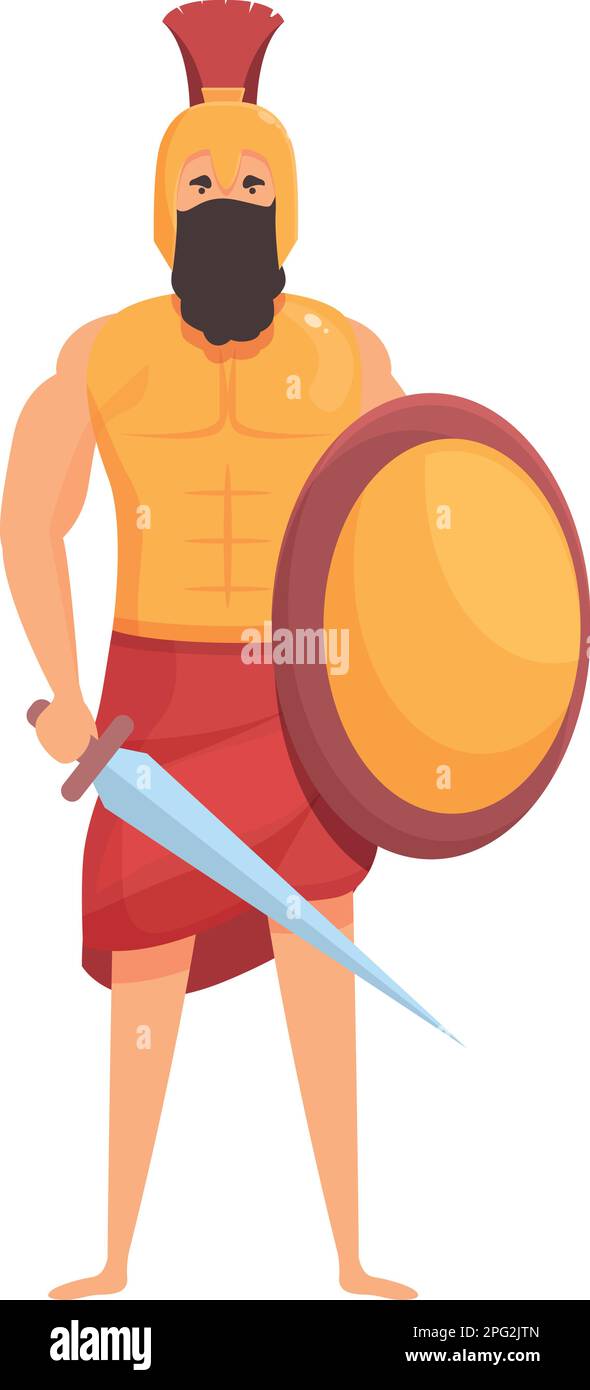Ares icon cartoon vector. Greek god. Myth legend Stock Vector Image ...
