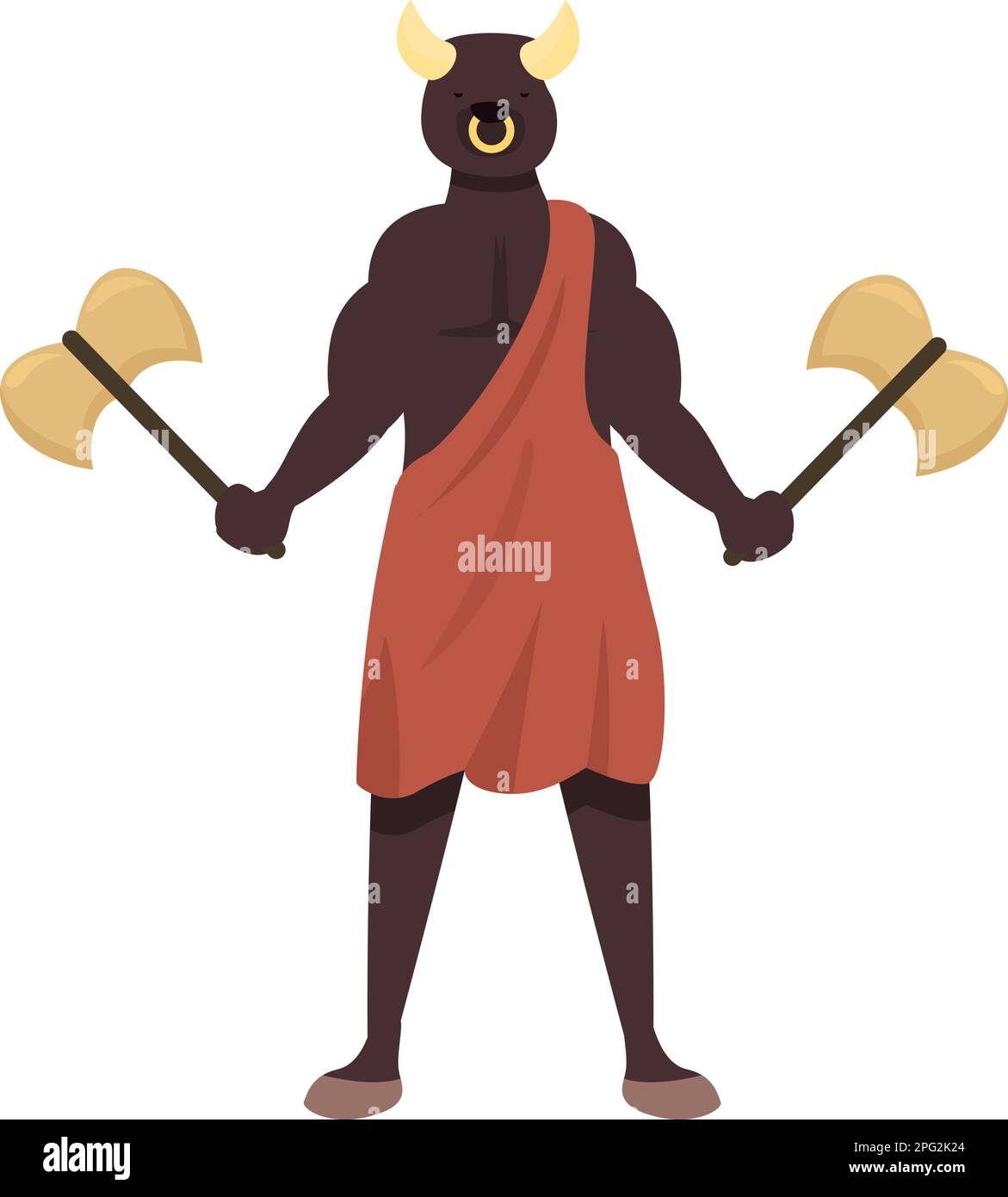 Minotaur icon cartoon vector. Greek god. Hestia zeus Stock Vector Image ...