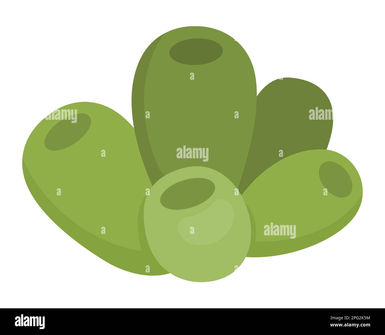 Vector green sea anemone icon. Under the sea illustration with cute ...