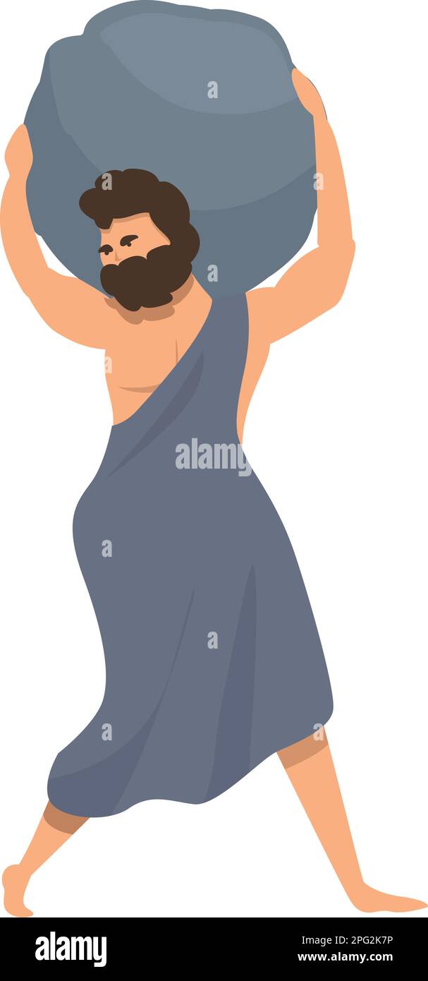 Heracles icon cartoon vector. Greek god. Myth olympian Stock Vector ...