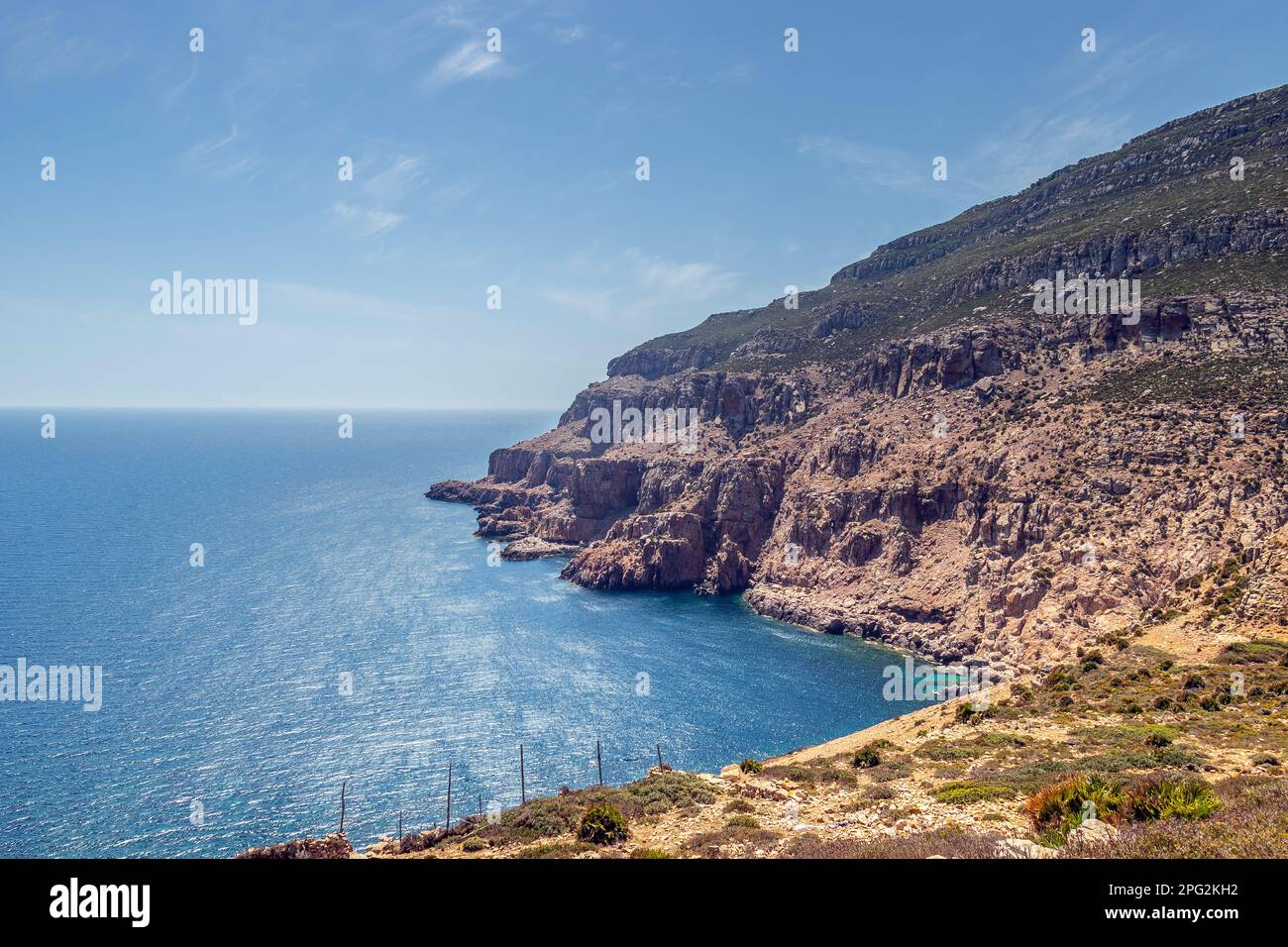 Breathtaking Cliff View with Ocean on the Horizon in El Haouaria ...