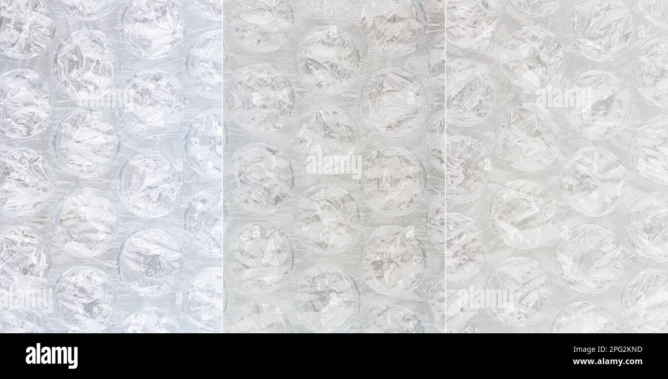Collection of plastic protective bubble wrap textures Stock Photo - Alamy