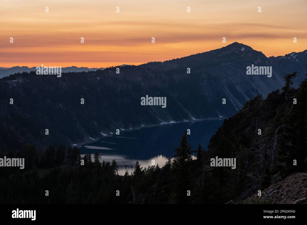 Peeking Into Crater Lake From Garfield Peak Trail Looking Toward The ... Peeking Into Crater Lake From Garfield Peak Trail Looking Toward The ...