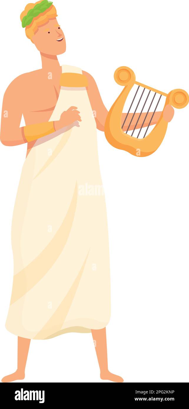Apollo icon cartoon vector. Greek god. Atlas vulcan Stock Vector Image ...