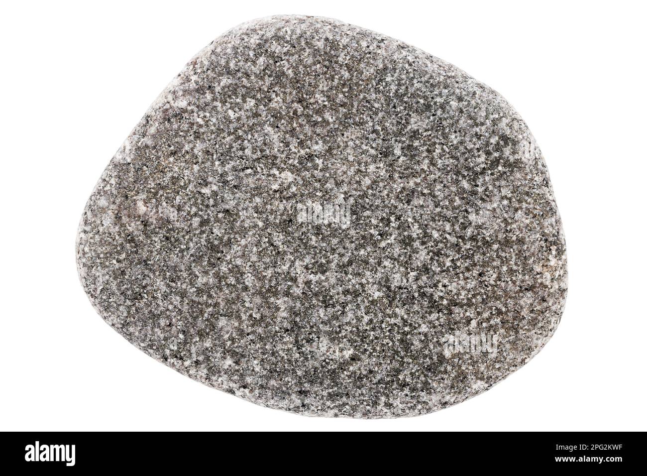 Top view of single gray pebble isolated on white background Stock Photo ...