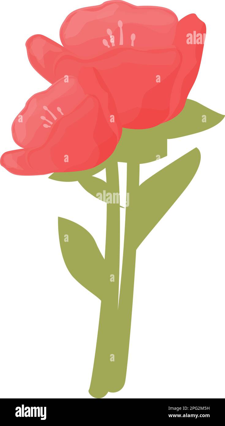 Rhododendron icon cartoon vector. Flower plant. Azalea bloom Stock ...