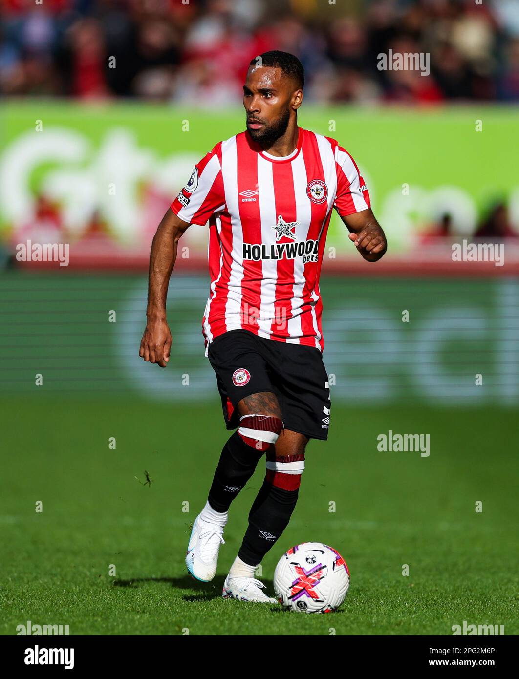 Brentford's Rico Henry during the Premier League match at Gtech ...