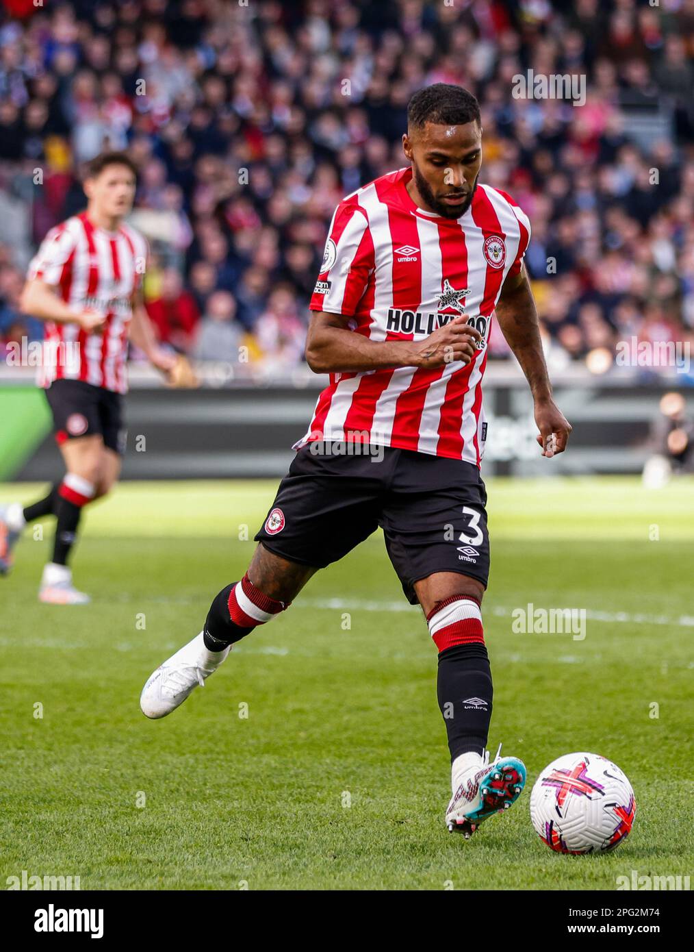 Brentford's Rico Henry during the Premier League match at Gtech ...