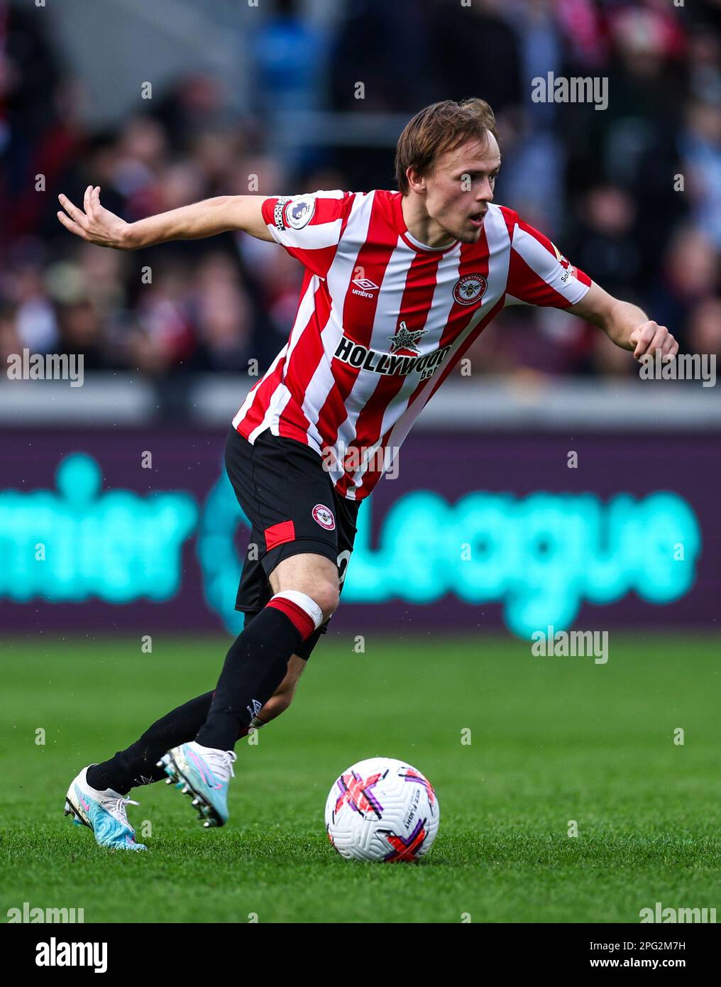 Brentford's Mikkel Damsgaard during the Premier League match at Gtech ...