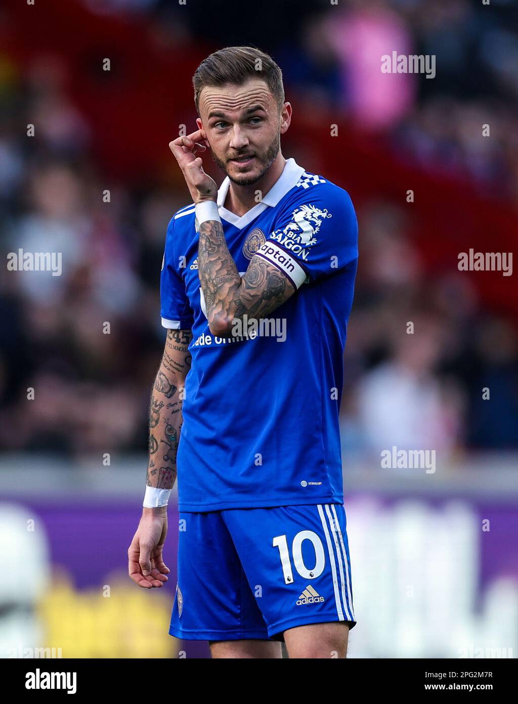 Leicester City's James Maddison during the Premier League match at ...