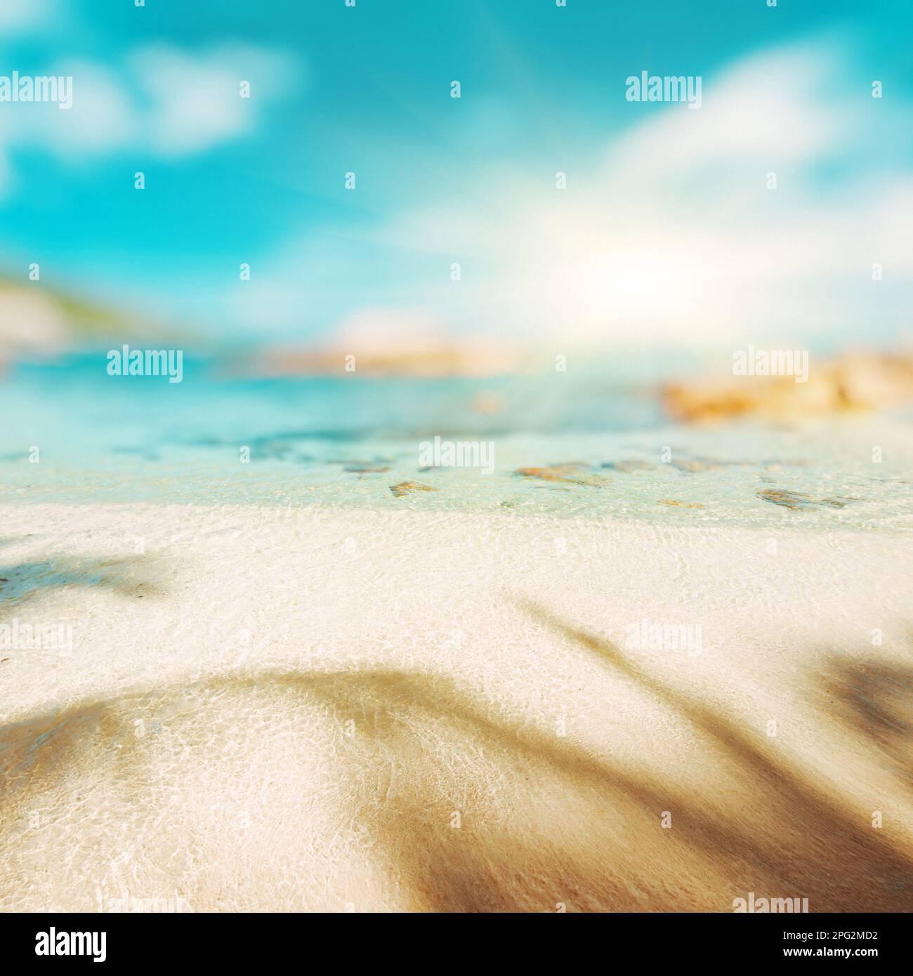 Tropical lost beach summer background Stock Photo - Alamy