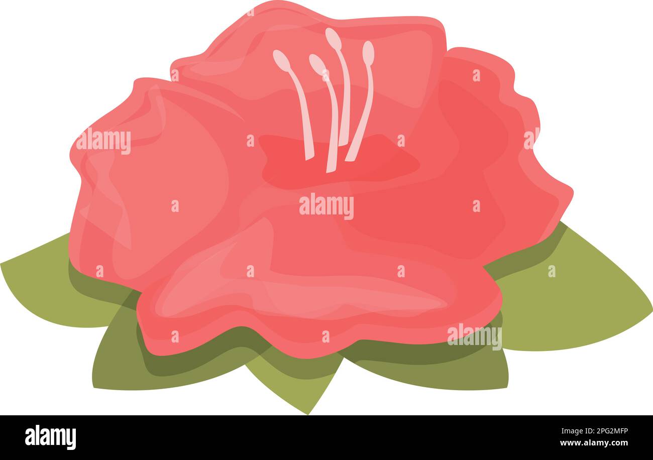 Nature rhododendron icon cartoon vector. Flower plant. Spring garden ...