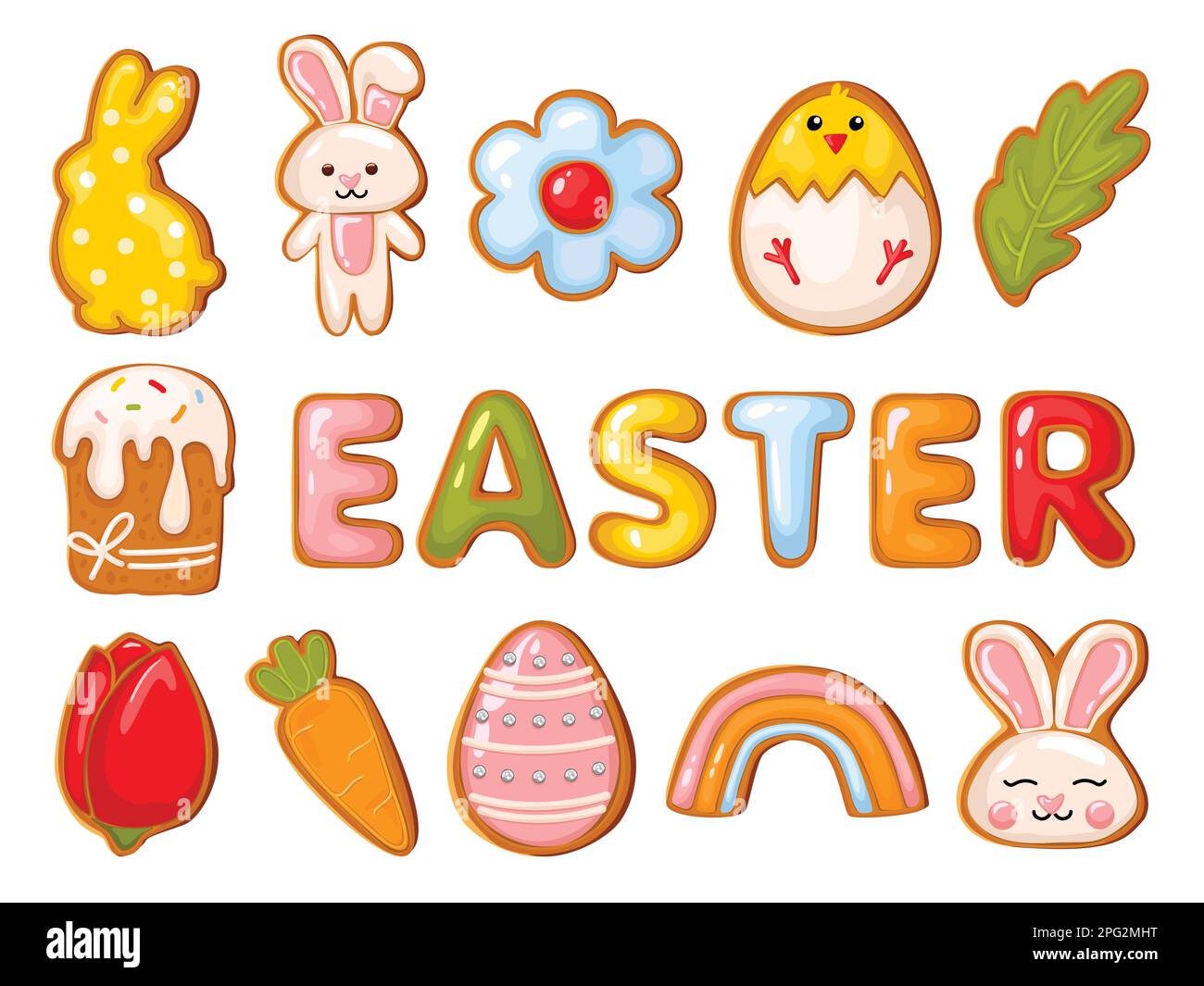 Easter chocolate eggs sweets Stock Vector Images - Alamy