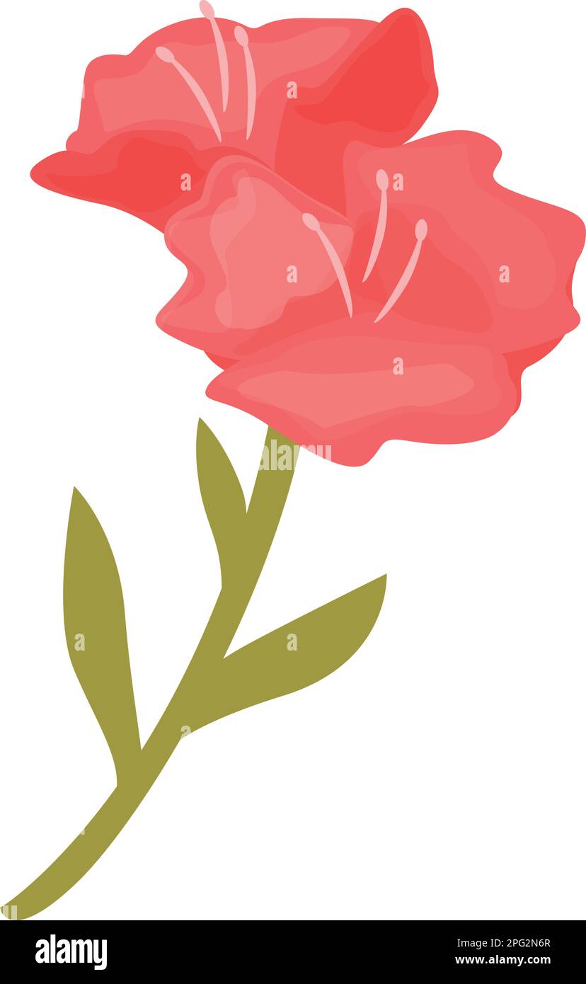 Rhododendron color icon cartoon vector. Flower plant. Summer spring ...