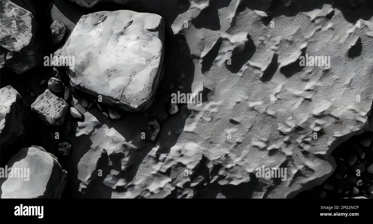 Rock stone set realistic background. Stones of various shapes. Rocks ...