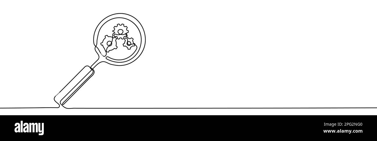 Continuous one line drawing Search engine optimization line icon vector ...