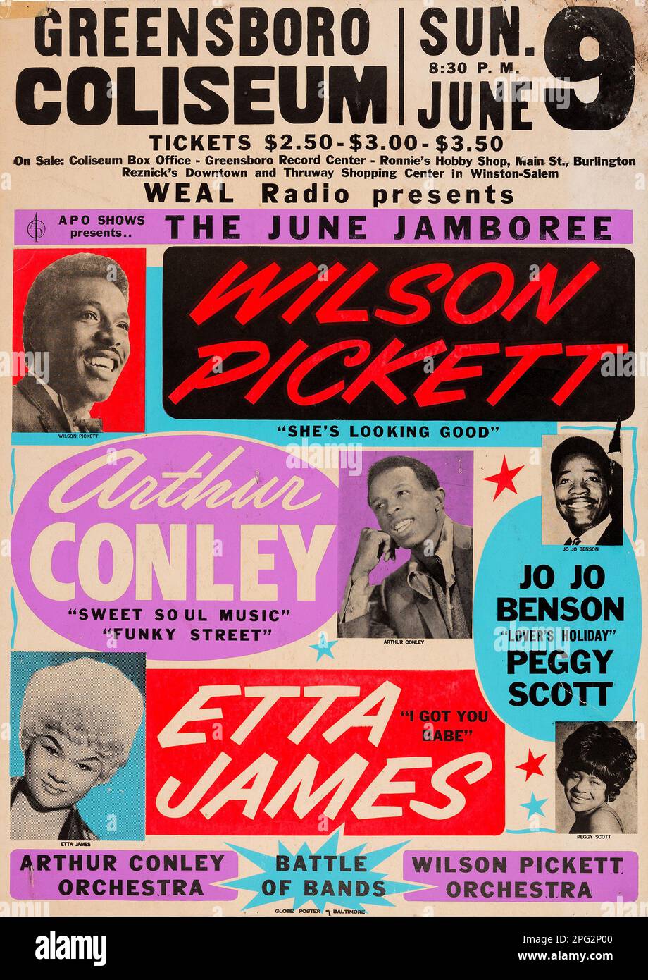 Etta James - Wilson Pickett - Arthur Conley - Greensboro Coliseum ...