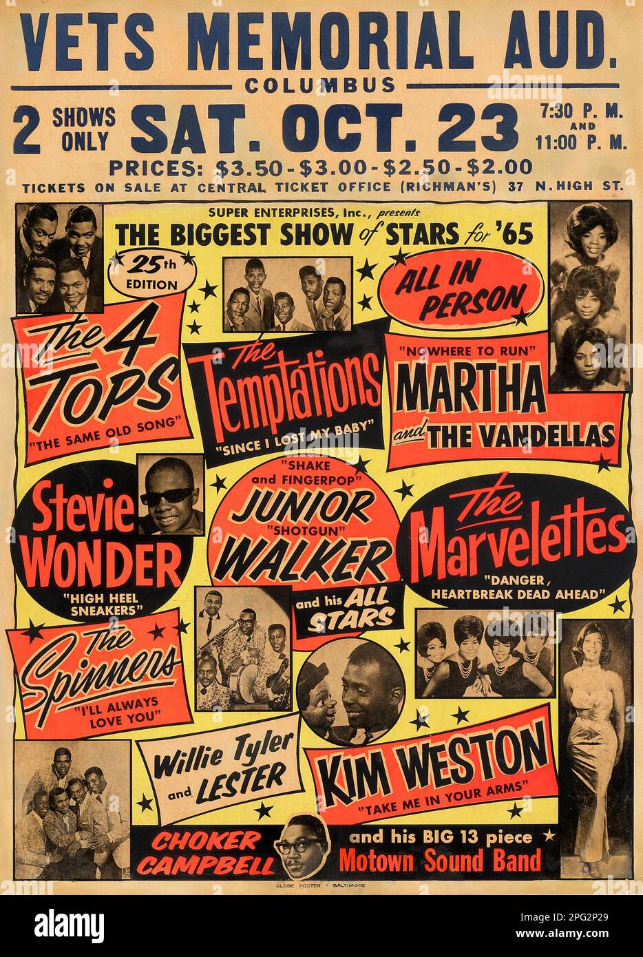 Stevie Wonder, 4 Tops, Temptations Martha and The Vandellas 1965 ...