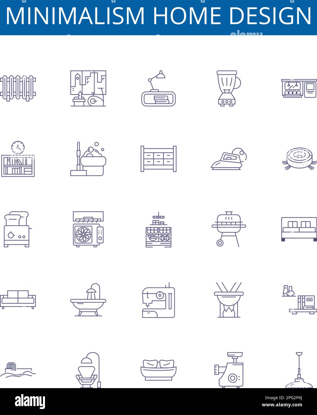 Minimalism home design line icons signs set. Design collection of ...