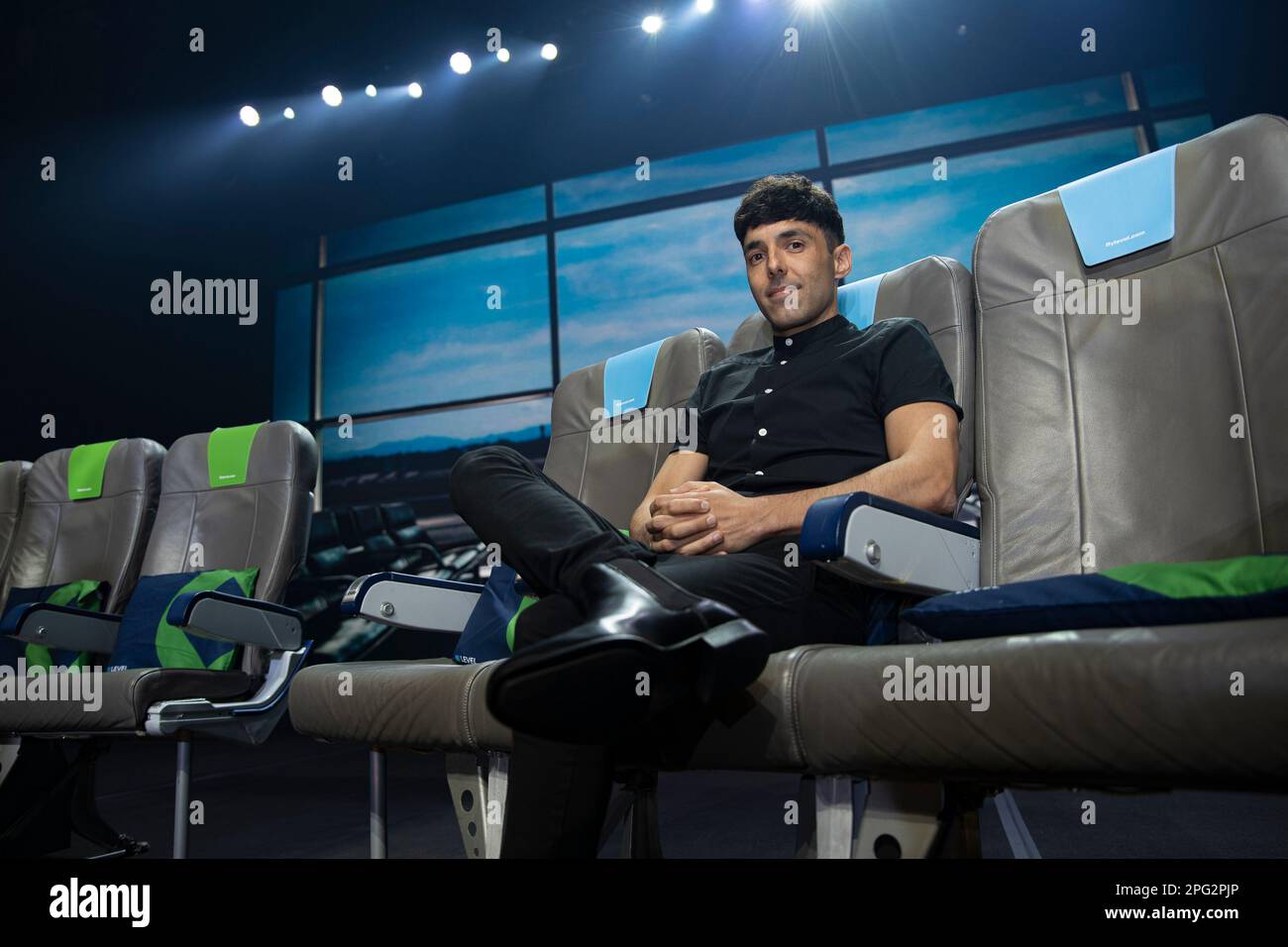 El Mago Pop poses during a press conference at the Victoria Theater ...