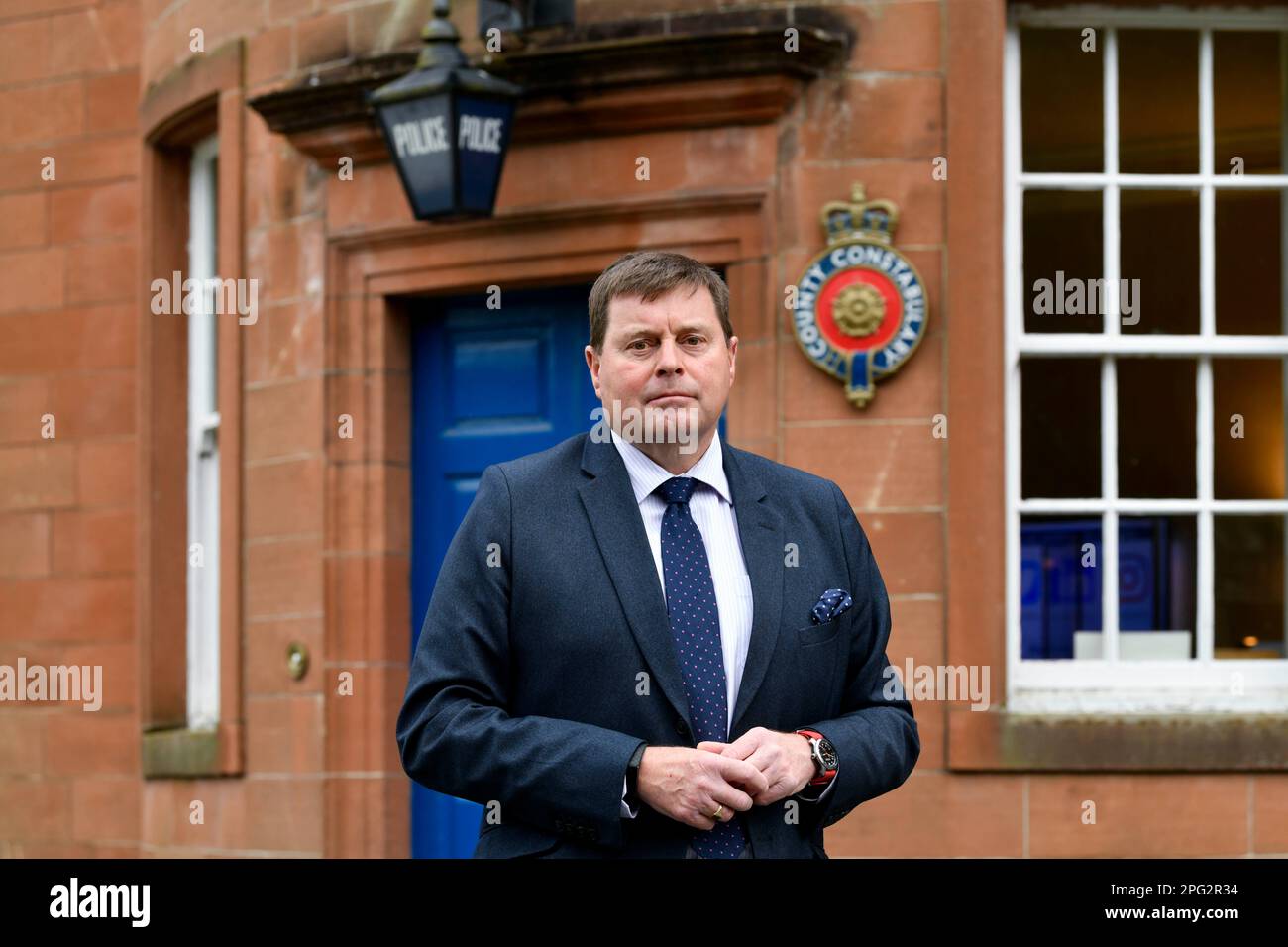 Cumbria Police and Crime Commissioner Peter McCall photographed outside ...