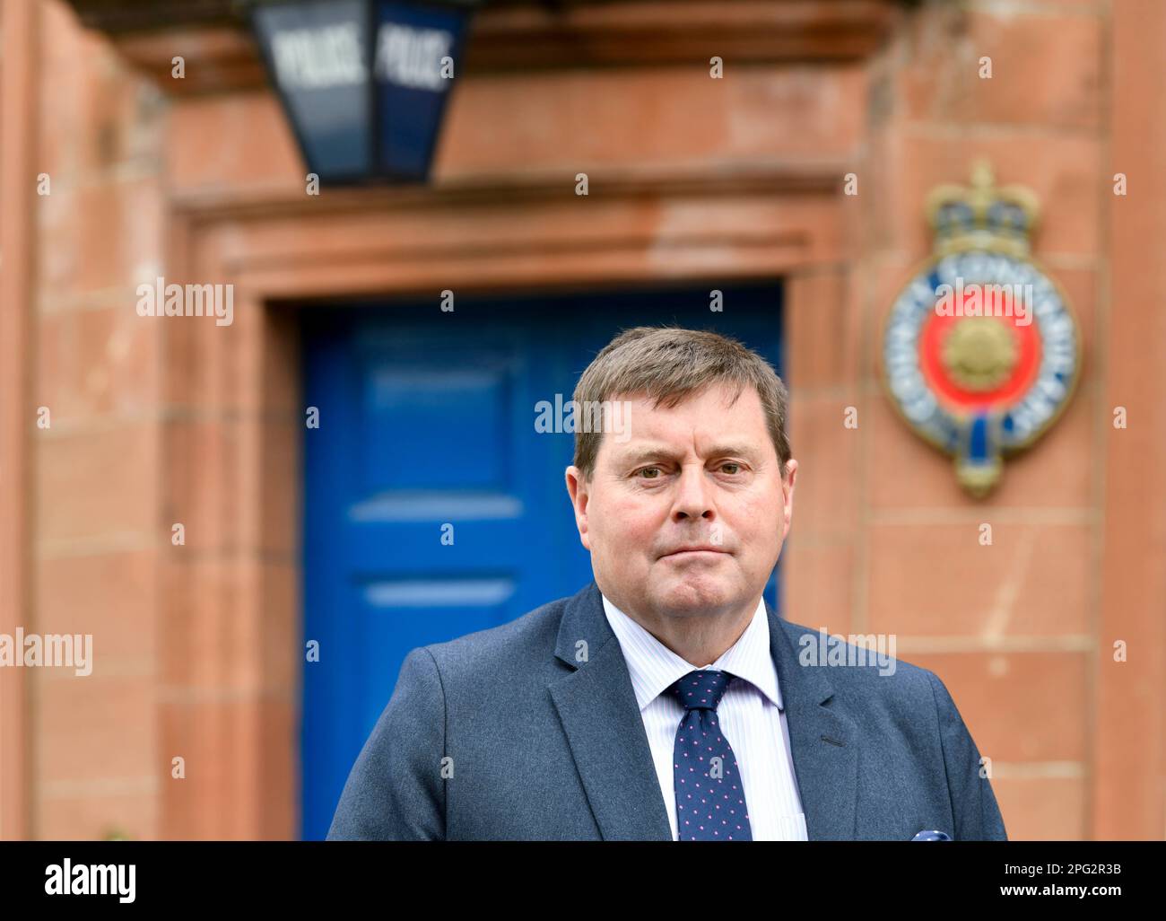 Cumbria Police and Crime Commissioner Peter McCall photographed outside ...