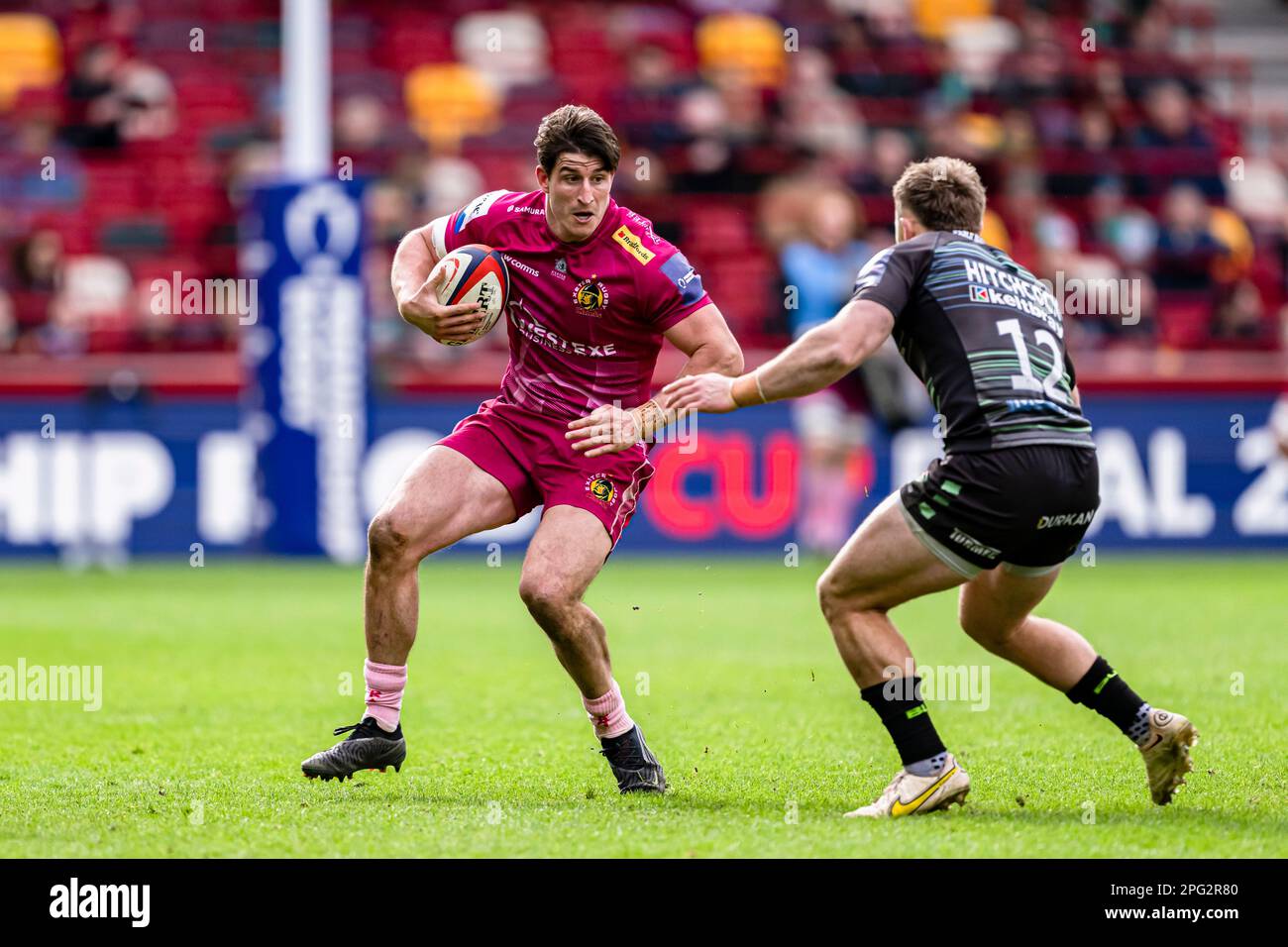 LONDON, UNITED KINGDOM. 19th, Mar 2023. Tom Hendrickson of Exeter ...