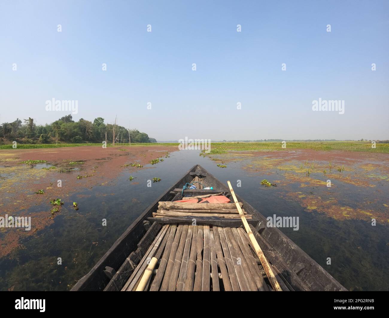 Boat Journey in a Beautiful Lake. Indian Lake and a Traditional Indian ...
