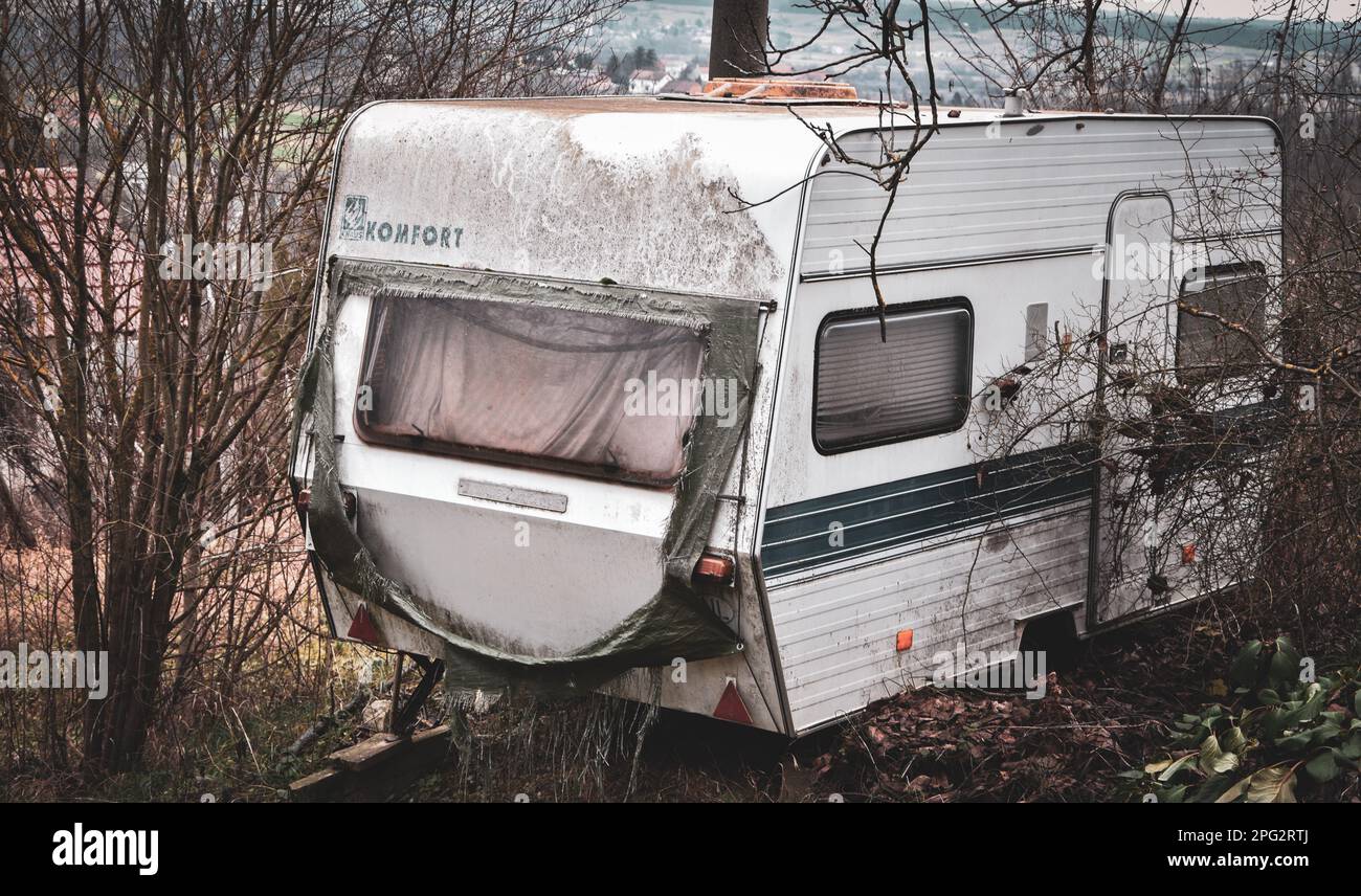 She used to be dragged along the road Stock Photo - Alamy