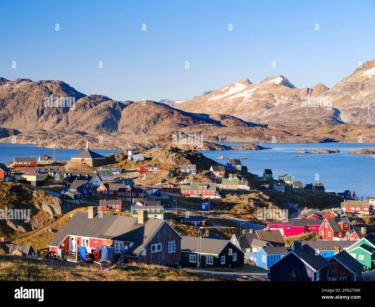 Town Tasiilaq (formerly called Ammassalik), the biggest town in East ...