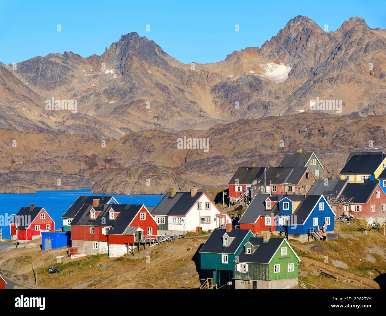 Town Tasiilaq (formerly called Ammassalik), the biggest town in East ...