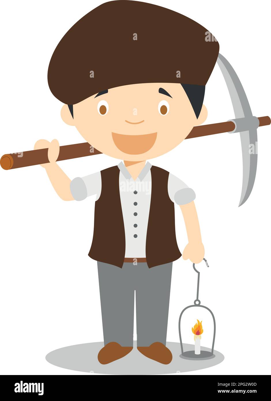 Industrial revolution cartoon character. Vector Illustration. Kids ...