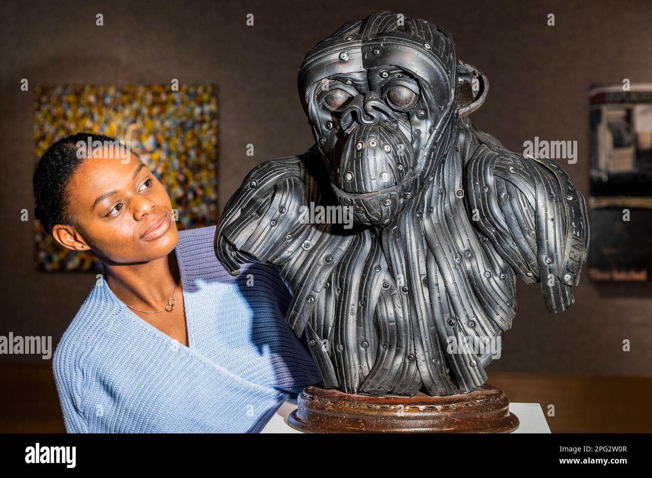 London, UK. 20th Mar, 2023. Ernest Nkwocha, Deep Thought, 2021, est £ ...