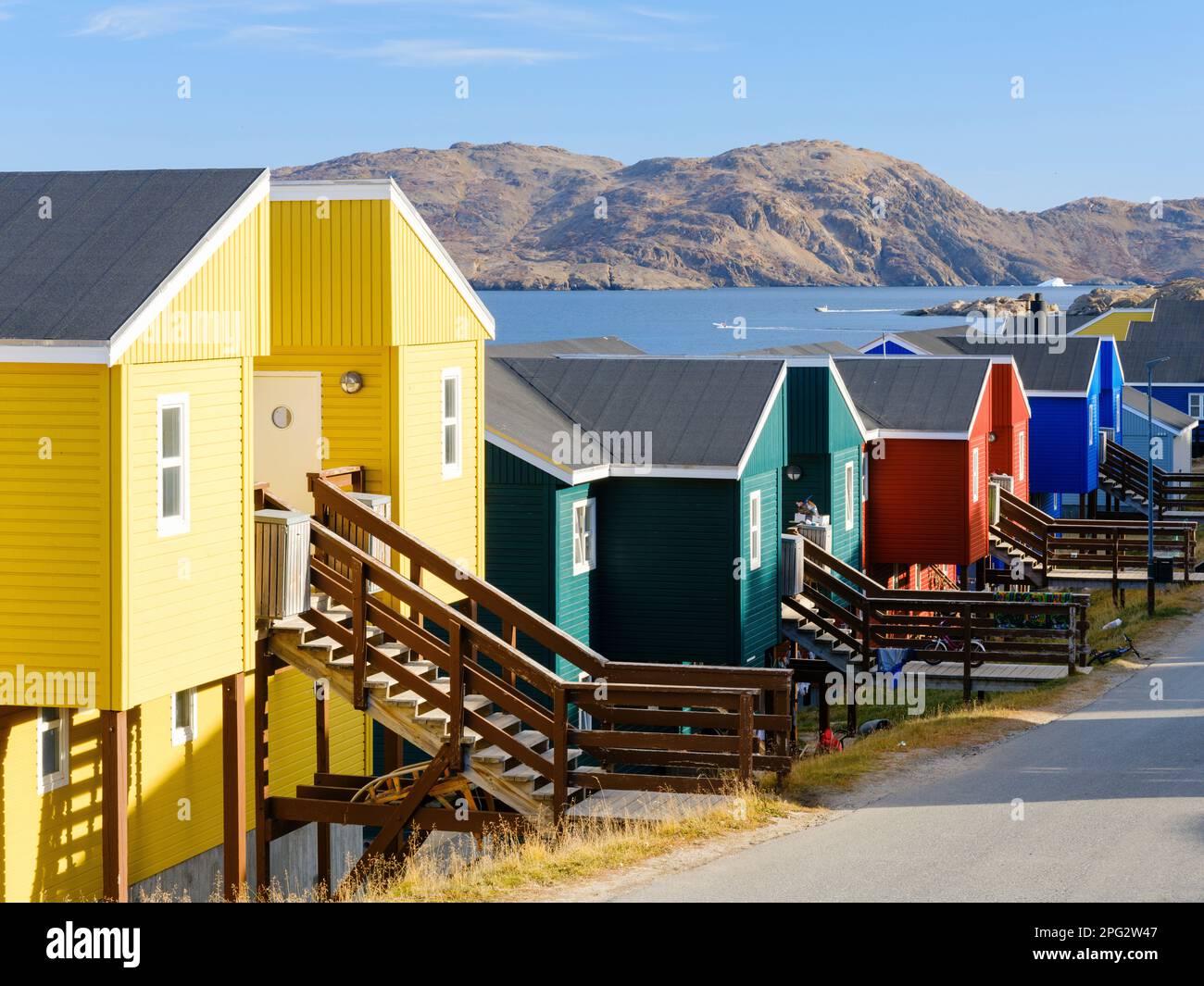 New quarter, rural Greenland suffers of depopulation. Town Tasiilaq ...