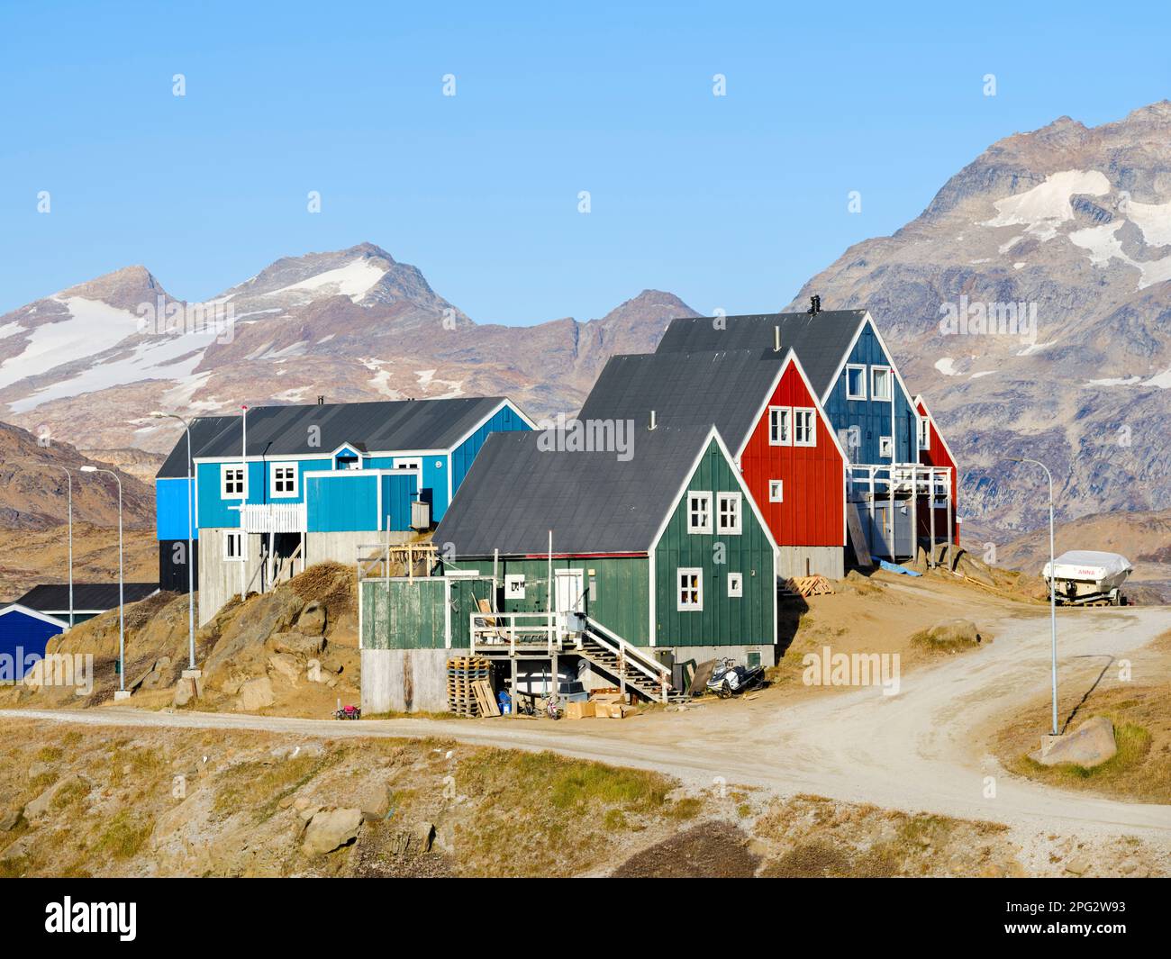 Town Tasiilaq (formerly called Ammassalik), the biggest town in East ...